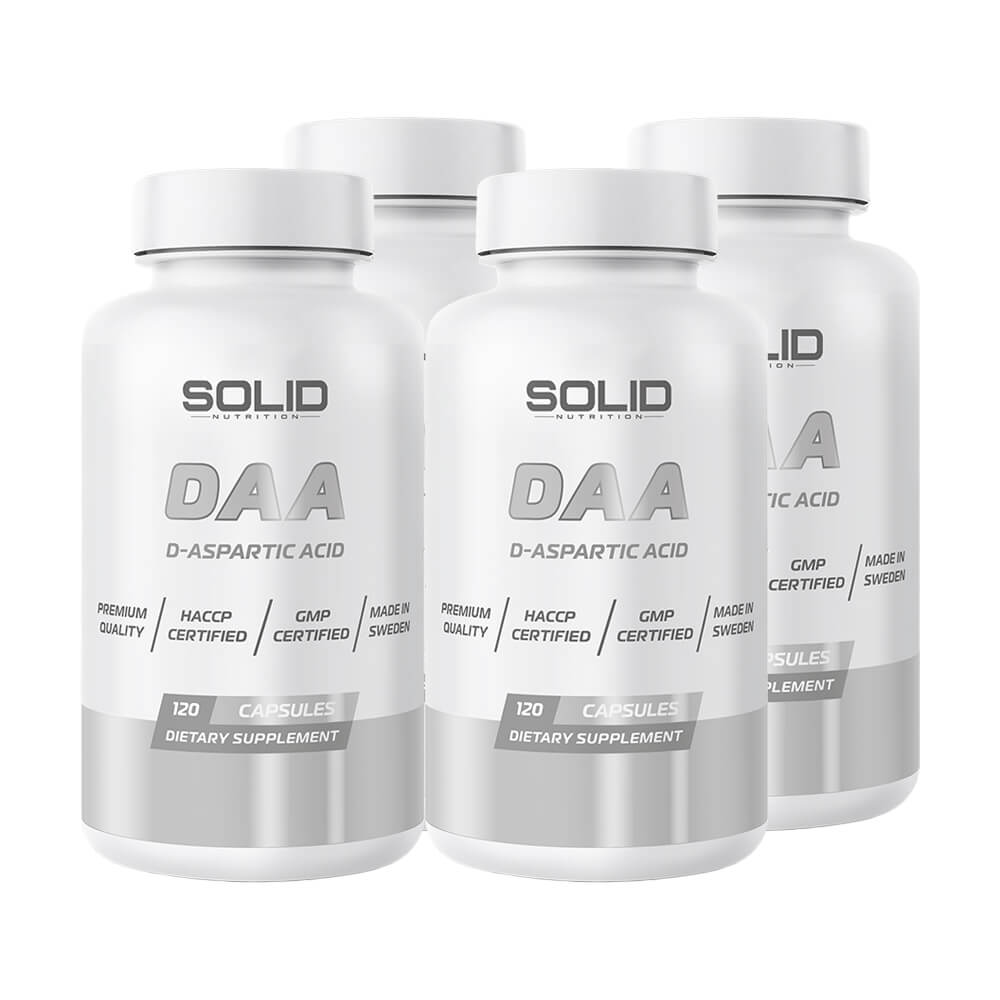 Osta 4 x SOLID Nutrition DAA, 120 caps | Tillskottsbolaget.fi