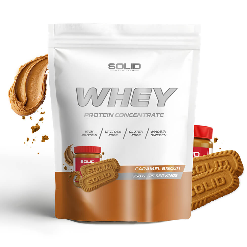 Osta SOLID Nutrition Whey, 750 g (Caramel Biscuit) | Tillskottsbolaget.fi